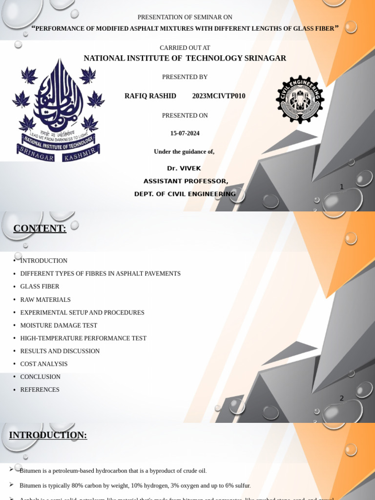Glass Fiber in Modified Asphalt Mixtures | PDF | Fracture | Fibers