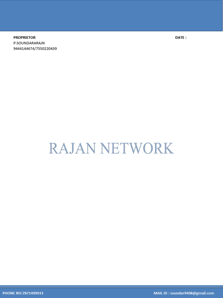 Letter Pad of Rajan Network | PDF