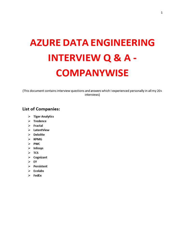 Azure Data Engineering 1752259005 | PDF | Apache Spark | Databases