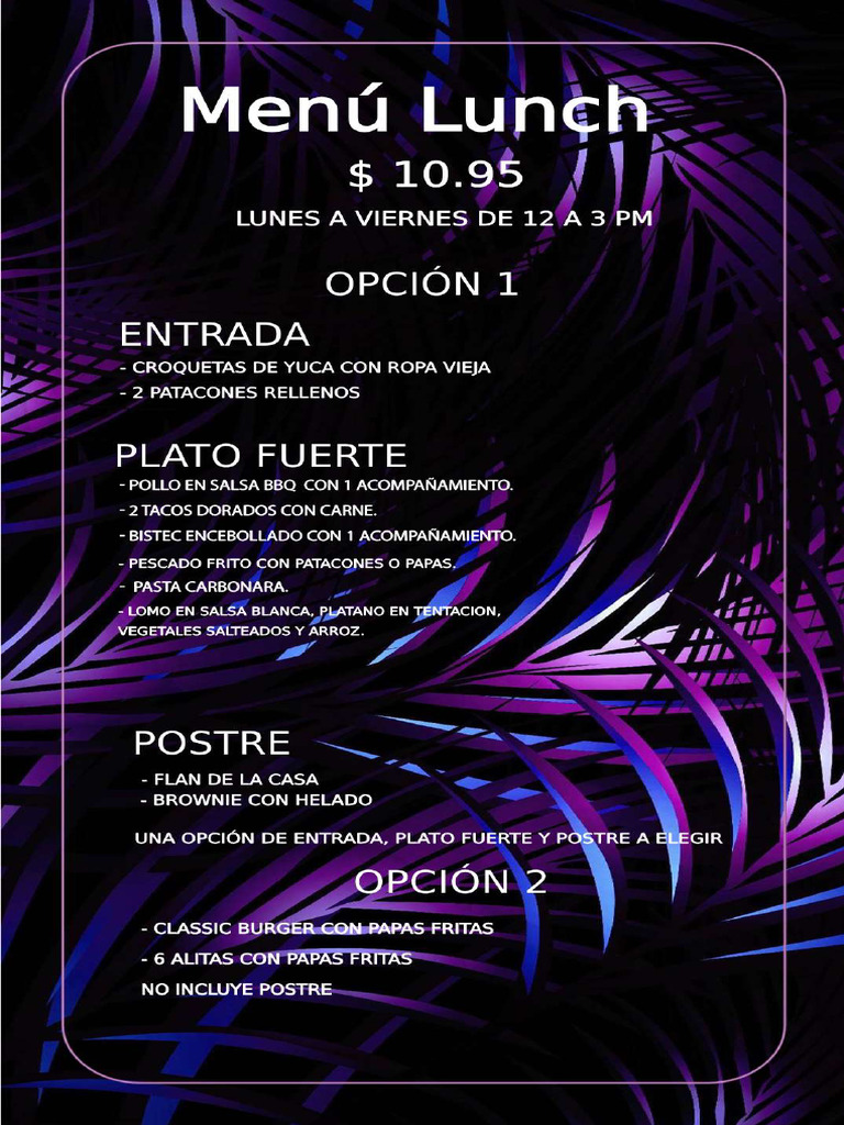 Menu Frida Food & Lounge | PDF