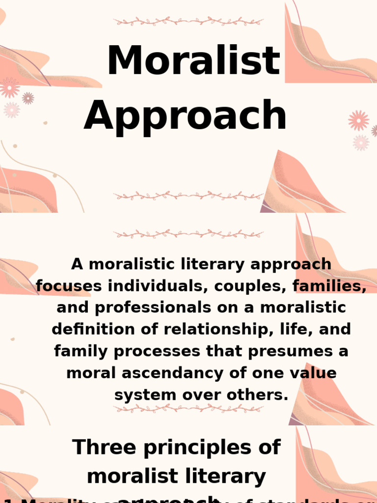 Moralistic Approach in Literary Criticism | PDF | Morality | Liberal ...