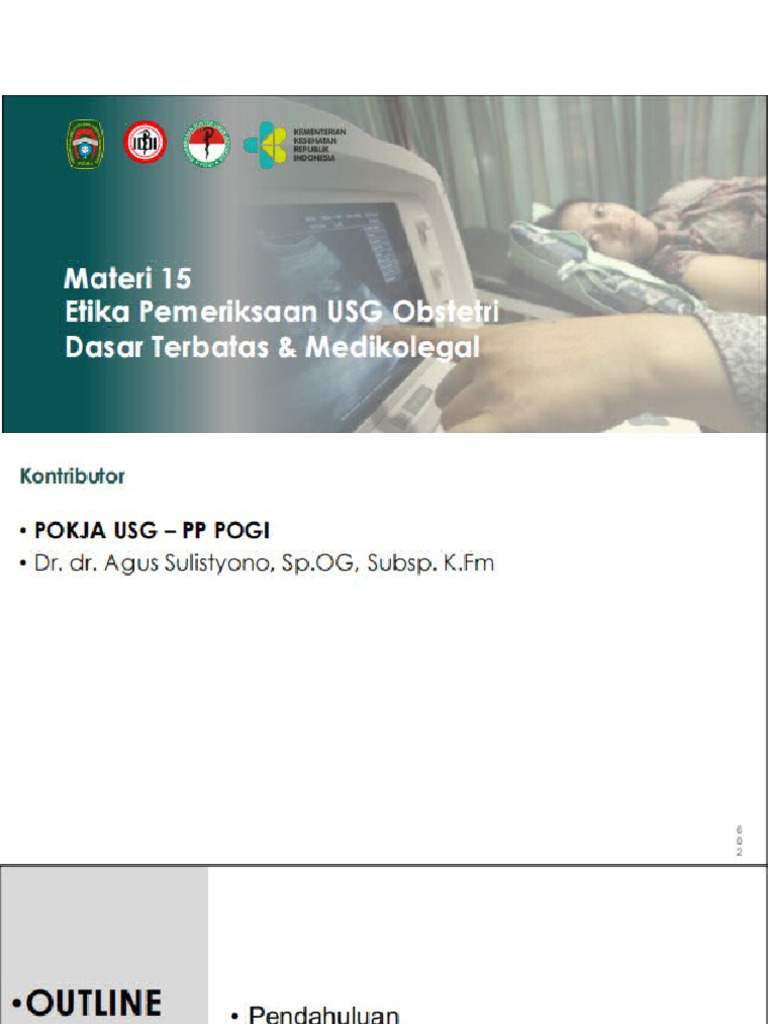 Materi 15 ETIKA PEMERIKSAAN USG OBSTETRI DASAR TERBATAS | PDF