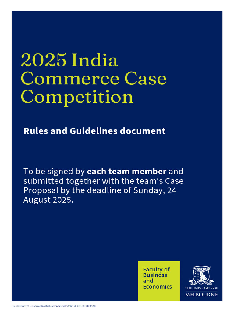 2025 India Commerce Case Competition Guide | PDF | Privacy | Information