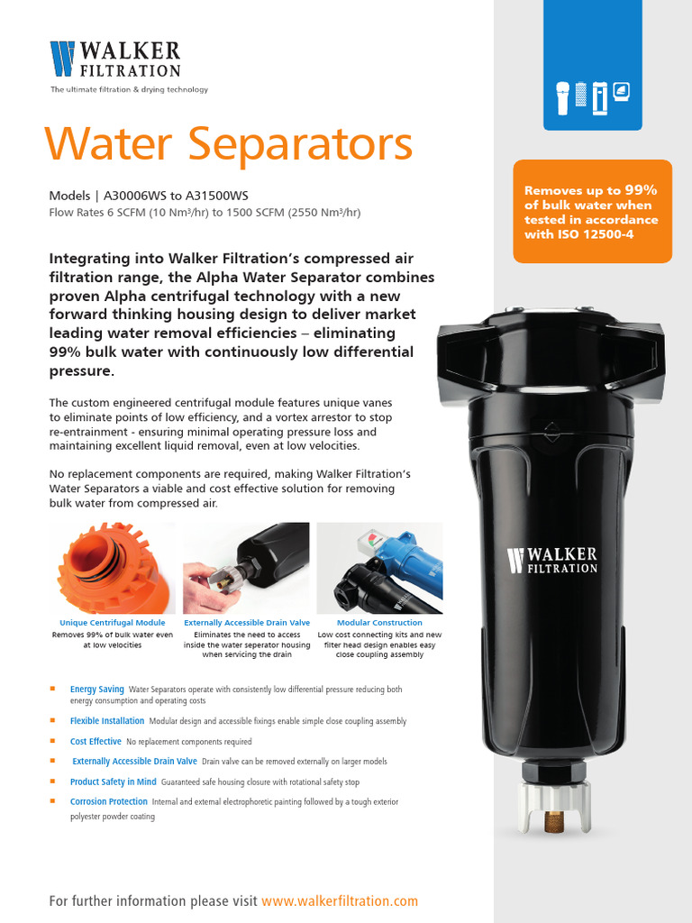 Alpha Compressed Air Water Separator WFL1057 Rev B UK 0720 | PDF ...