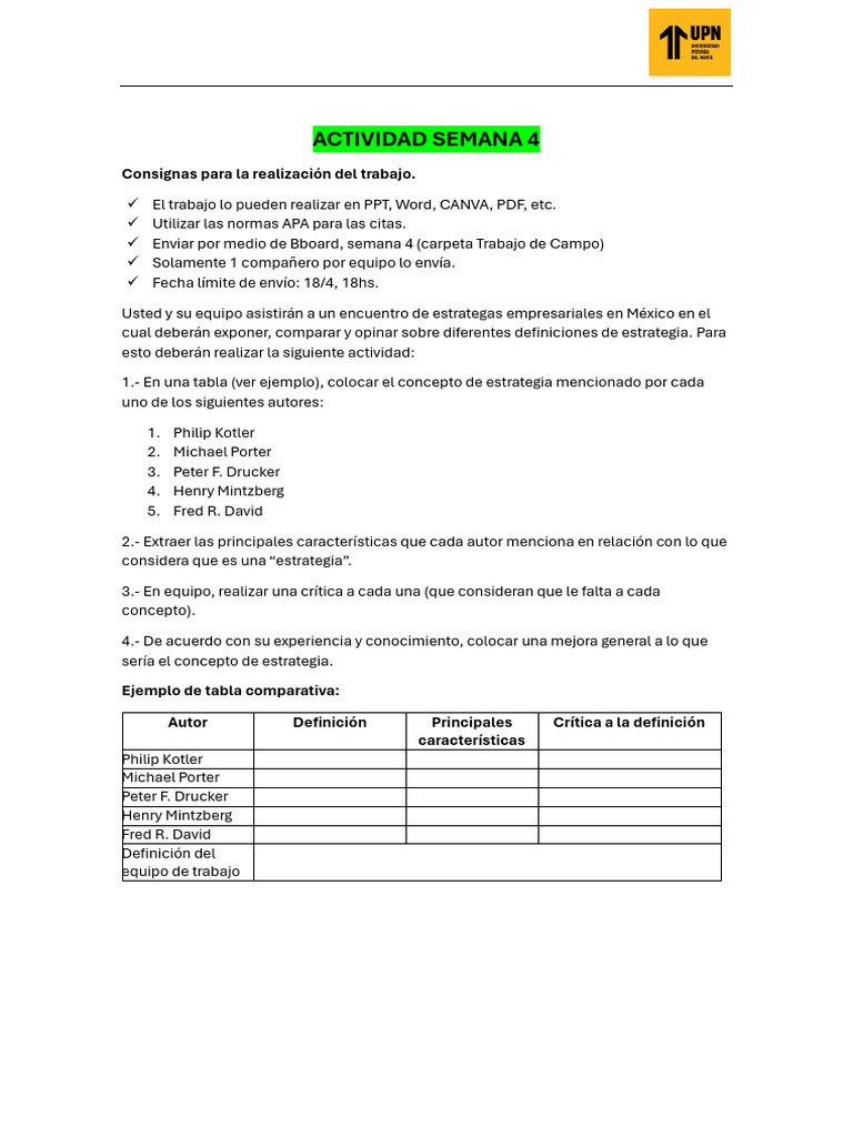 Actividad Semana 4 | PDF