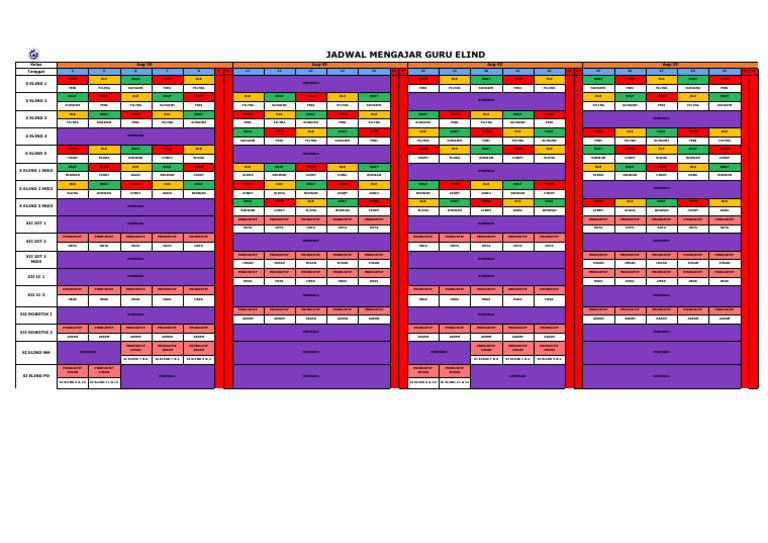 Jadwal Elind Agustus 2025 | PDF
