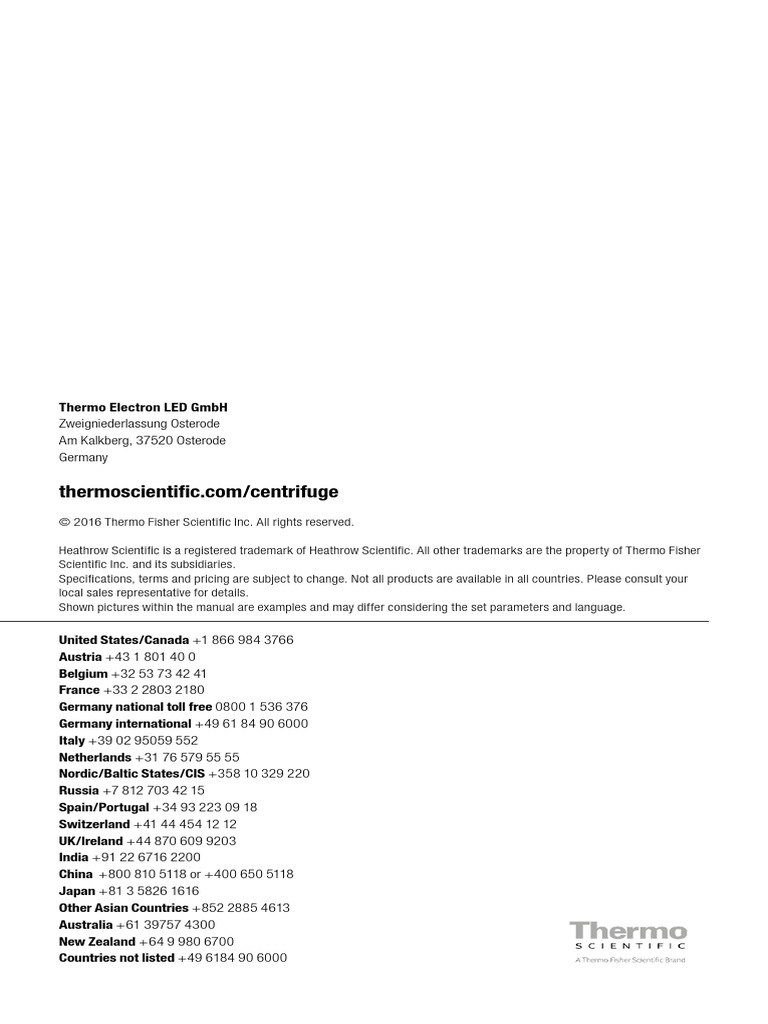 f412 - Centrifuga 12 Tubos Thermo Scientific Myspin 12 | PDF