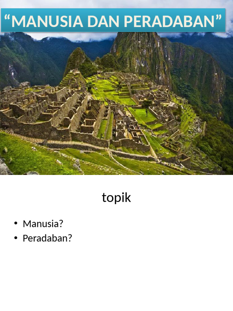 Manusia Dan Peradaban | PDF