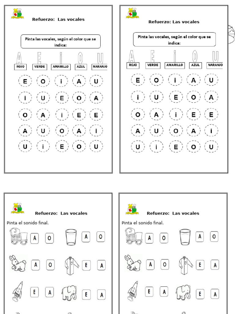 Refuerzo Las Vocales 2 | PDF