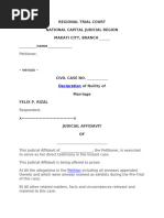 Supplemental Judicial Affidavit Sample | PDF