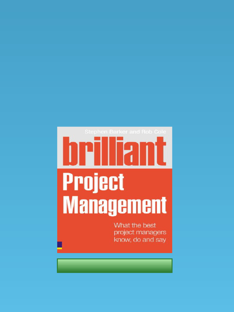 (Ebook) Brilliant Project Management (Revised Edition) : What The Best ...
