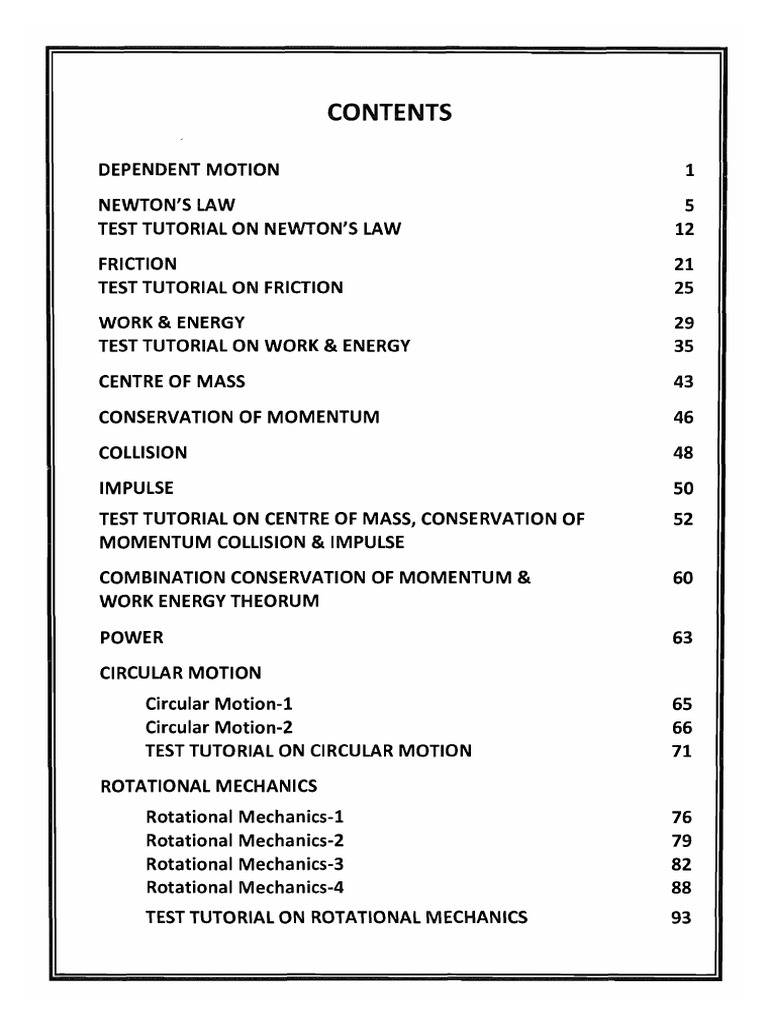 12 Tutorials Mechanics Part 2 | PDF