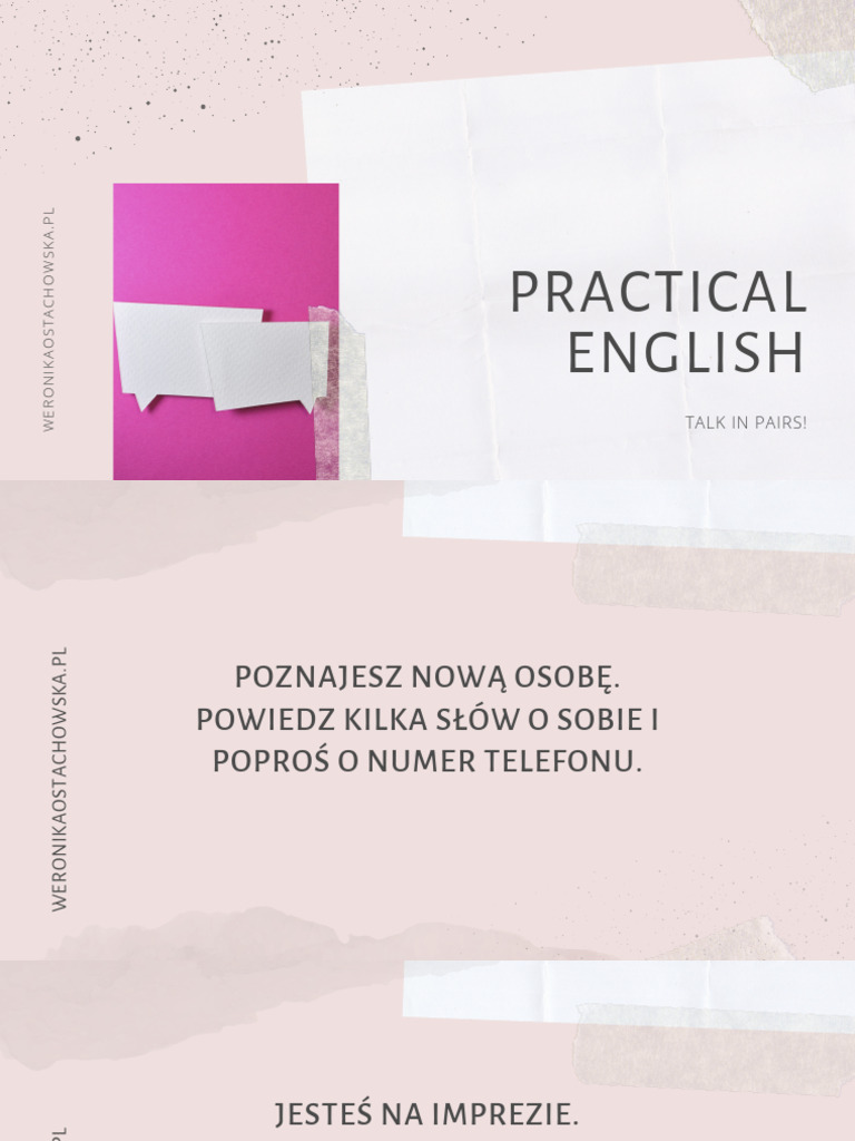 Practical English A1 A2 Speaking | PDF