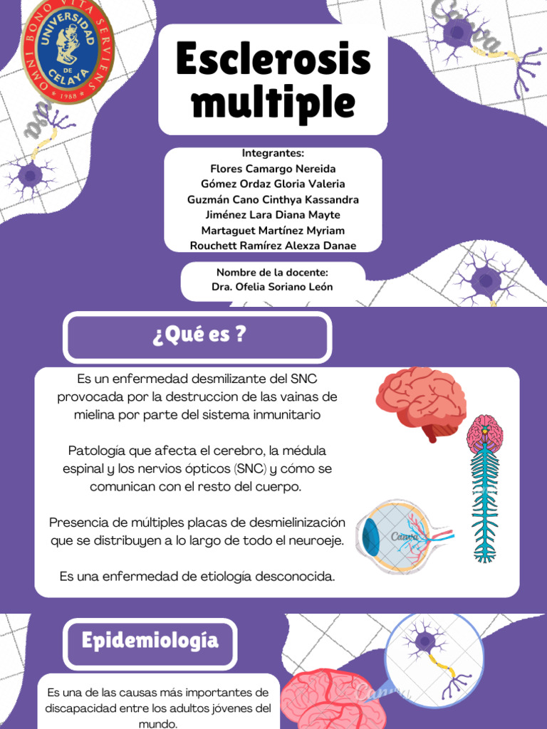 Esclerosis Multiple PDF | PDF | Esclerosis múltiple | Enfermedades y ...