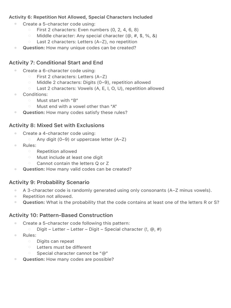Fundamental Counting Principle Continuation | PDF