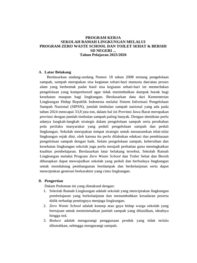 Program Srl Sekolah | PDF