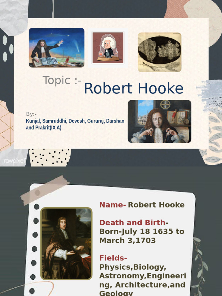 Robert Hooke (Class 9) English | PDF