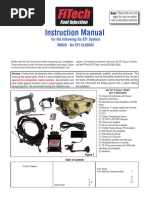 Fitech: Instruction Manual | PDF | Fuel Injection | Throttle
