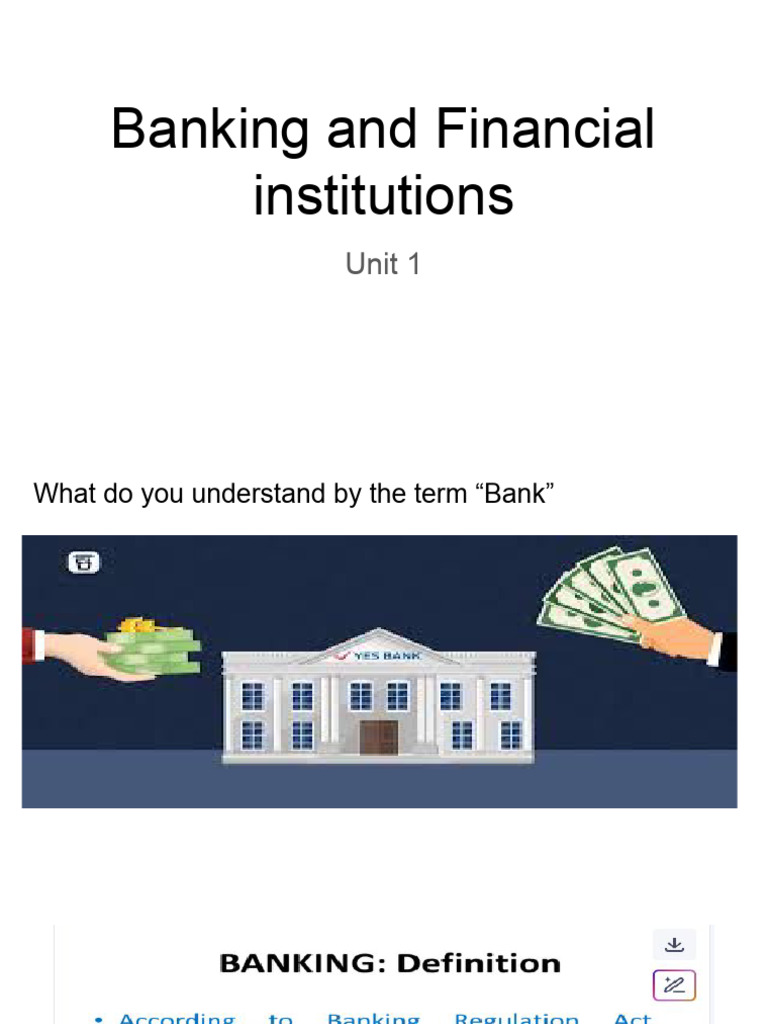 Banking and Financial Institutions | PDF