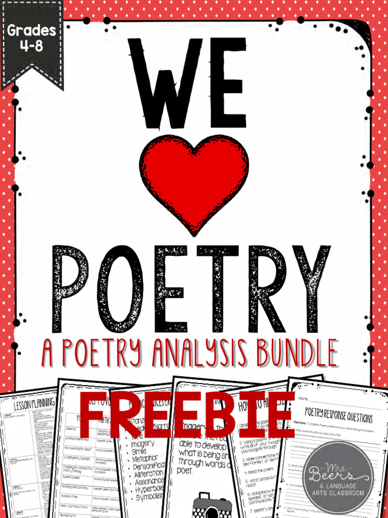 Poetry Analysis Resource for Grades 4-8 | PDF | Poetry