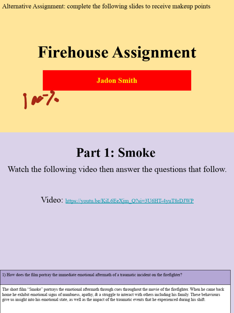 Edited - Firehouse Alternative Assignment | PDF | Firefighter ...
