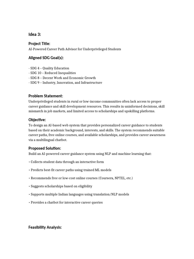 AI Career Advisor Project Idea (1) (AutoRecovered) | PDF ...