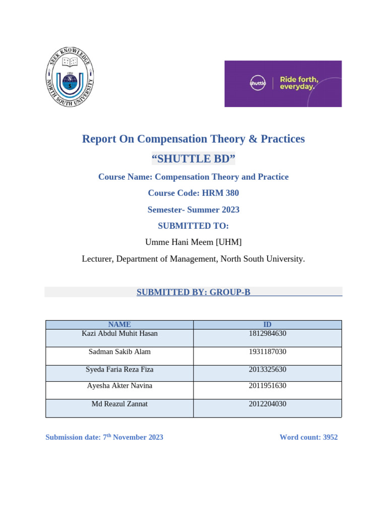 Hrm380 Group B Final Report (Sample) | PDF | Employment | Incentive