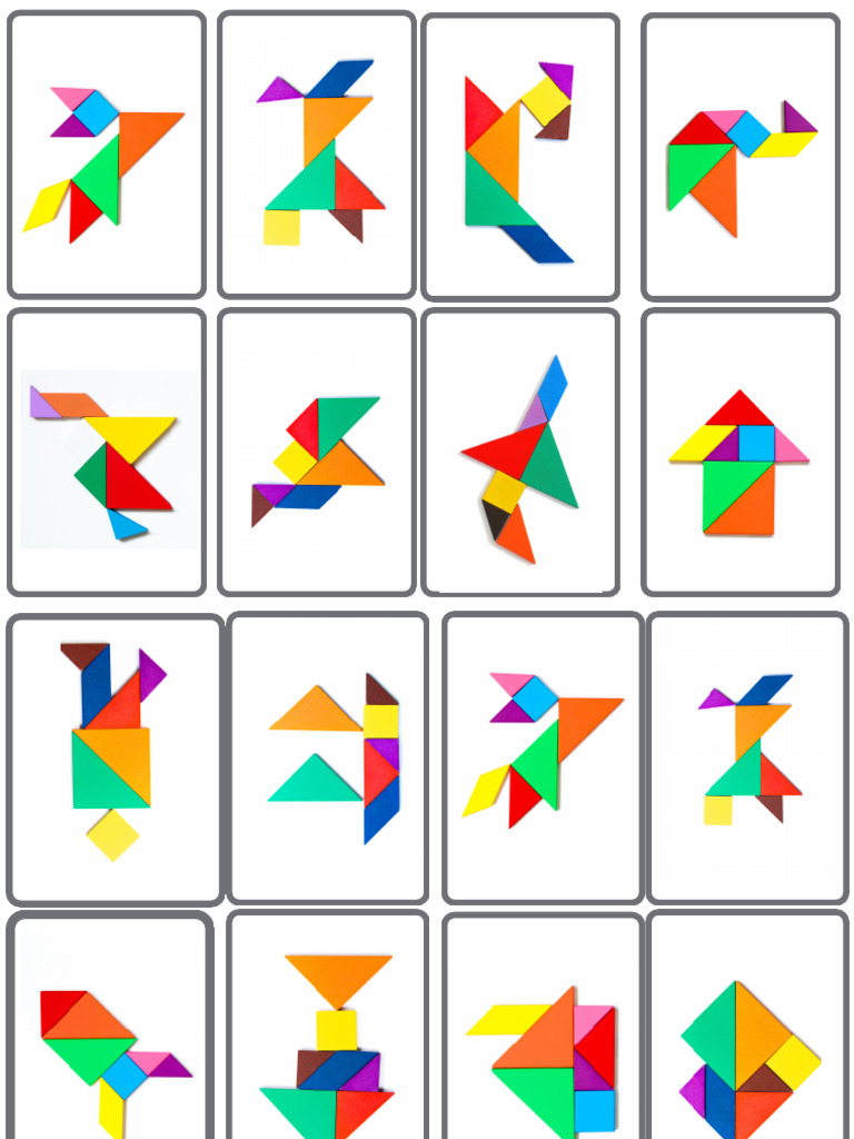 Tangram Shapes and Activity Worksheet | PDF