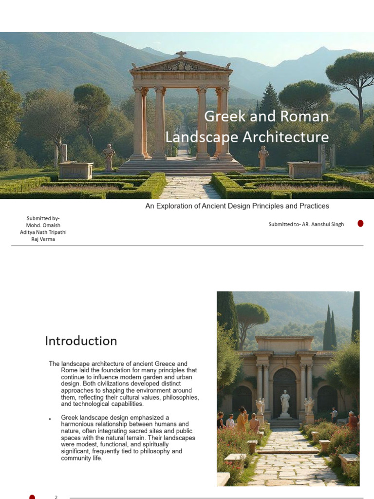 Greek Roman Architecture | PDF | Landscape | Gardens