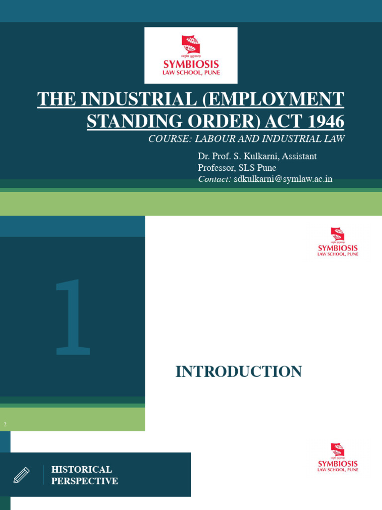 Employment Standing Order.pptx | PDF | Employment | Labour Law