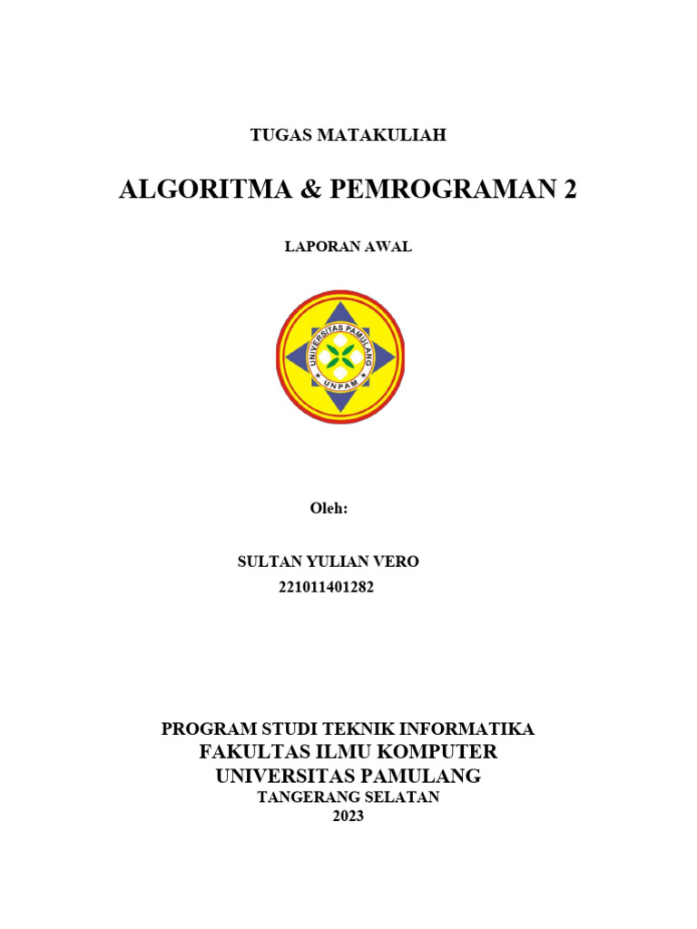 Laporan Awal Pertemuan 17 - Sultan Yulian Vero - 221011401282 | PDF
