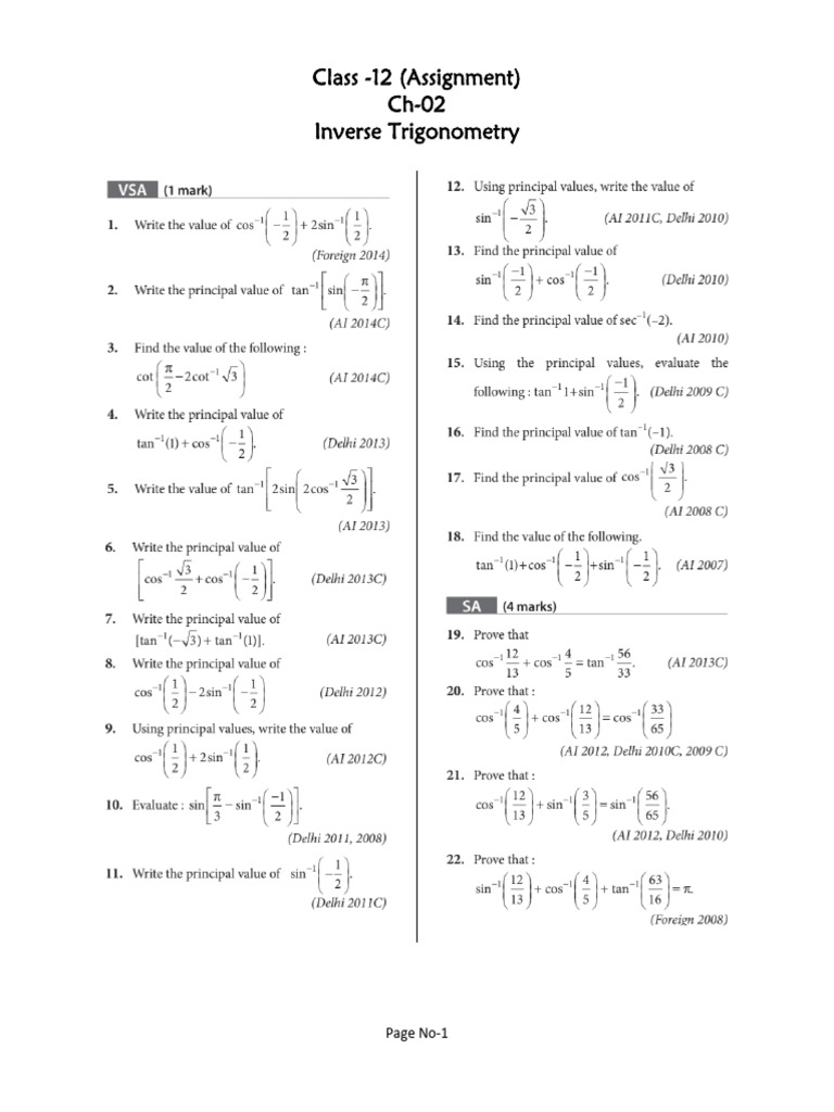 Inverse Trigonometry | PDF