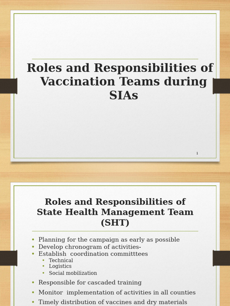 Roles and Responsibilities of Field Staff During NOPV2 OBR - 02102020 | PDF