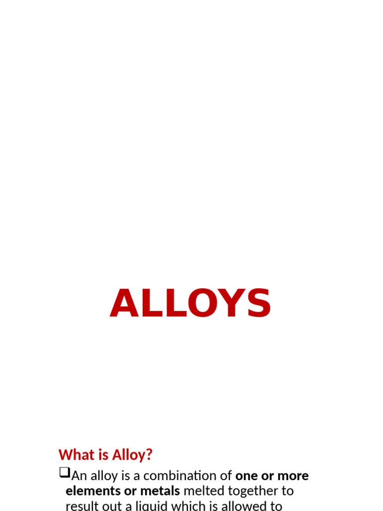 4 5 Structure of Alloys | PDF | Alloy | Metals