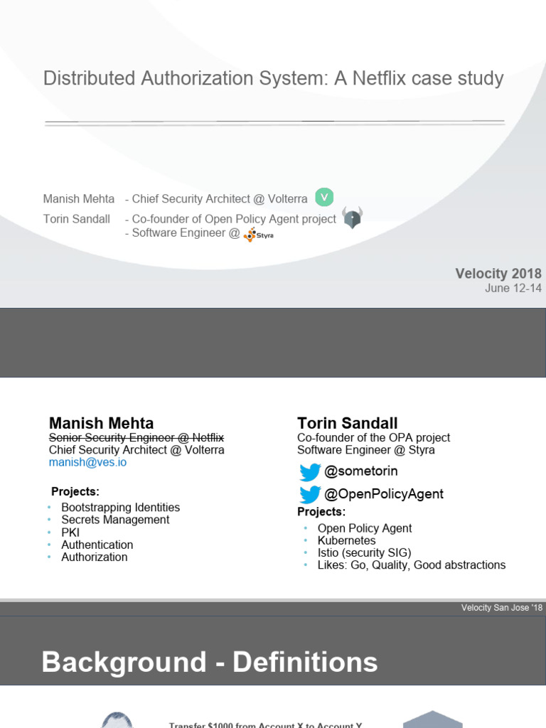 Netflix's Distributed Authorization System | PDF | Computing ...