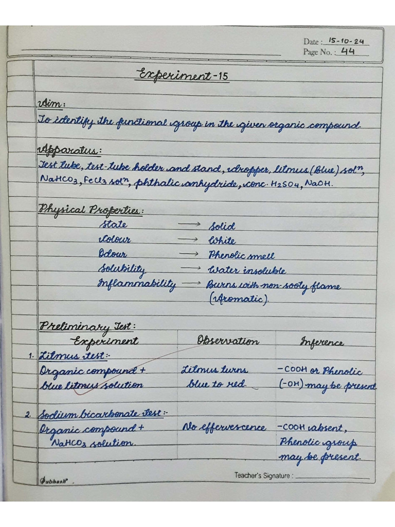 Test For Phenolic Group | PDF