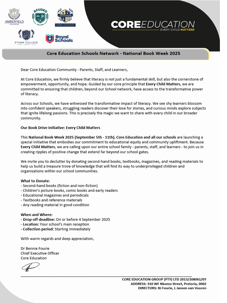 Core Education - National Book Week 2025 | PDF
