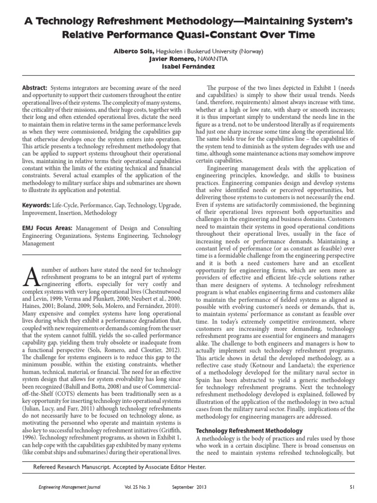 Technology Refreshment Methodology | PDF | Risk | Methodology