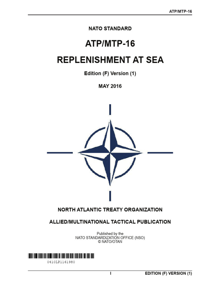 NATO ATP/MTP-16 Replenishment Guide | PDF | Water Transport