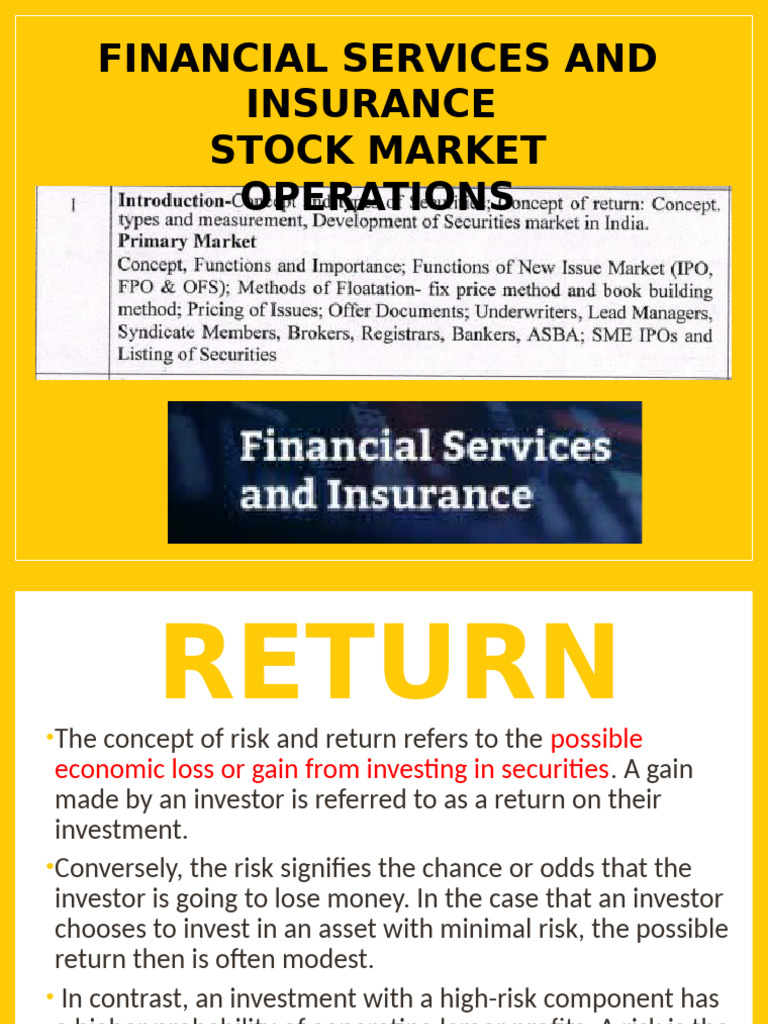 Concept and Types of Return | PDF | Financial Risk | Investing