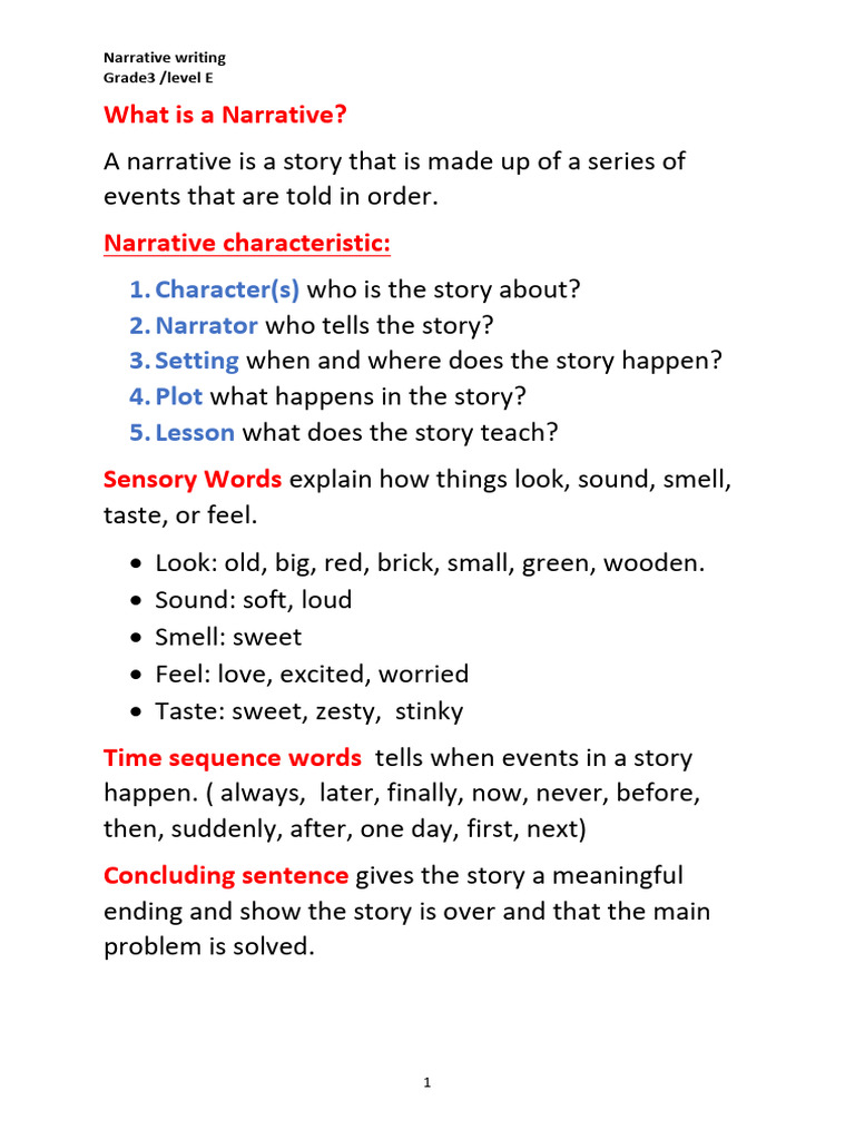 Narrative Writing | PDF