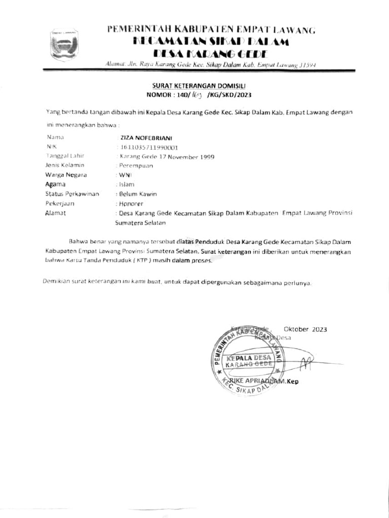 Domisili | PDF