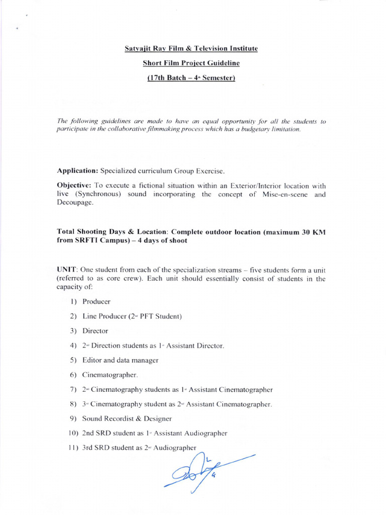 Short Film (Revised Guideline) - 17th Batch | PDF | Camera Lens | Camera