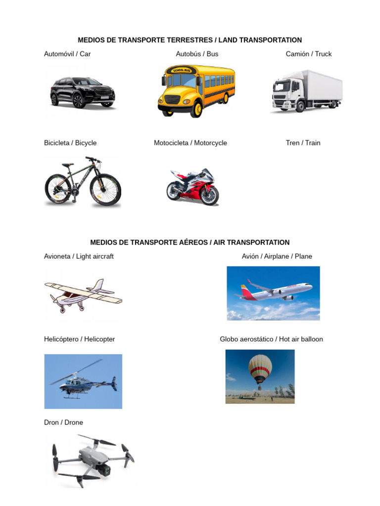 Medios de Transporte Terrestres | PDF