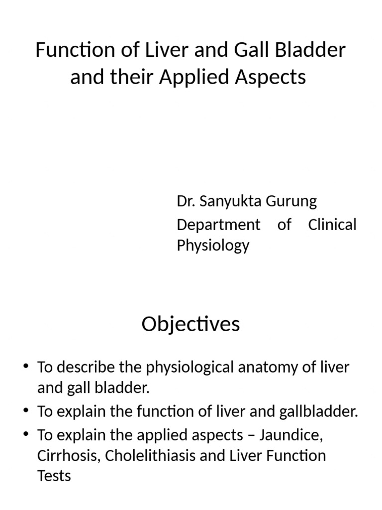 Liver and Gallbladder | PDF | Liver | Bile