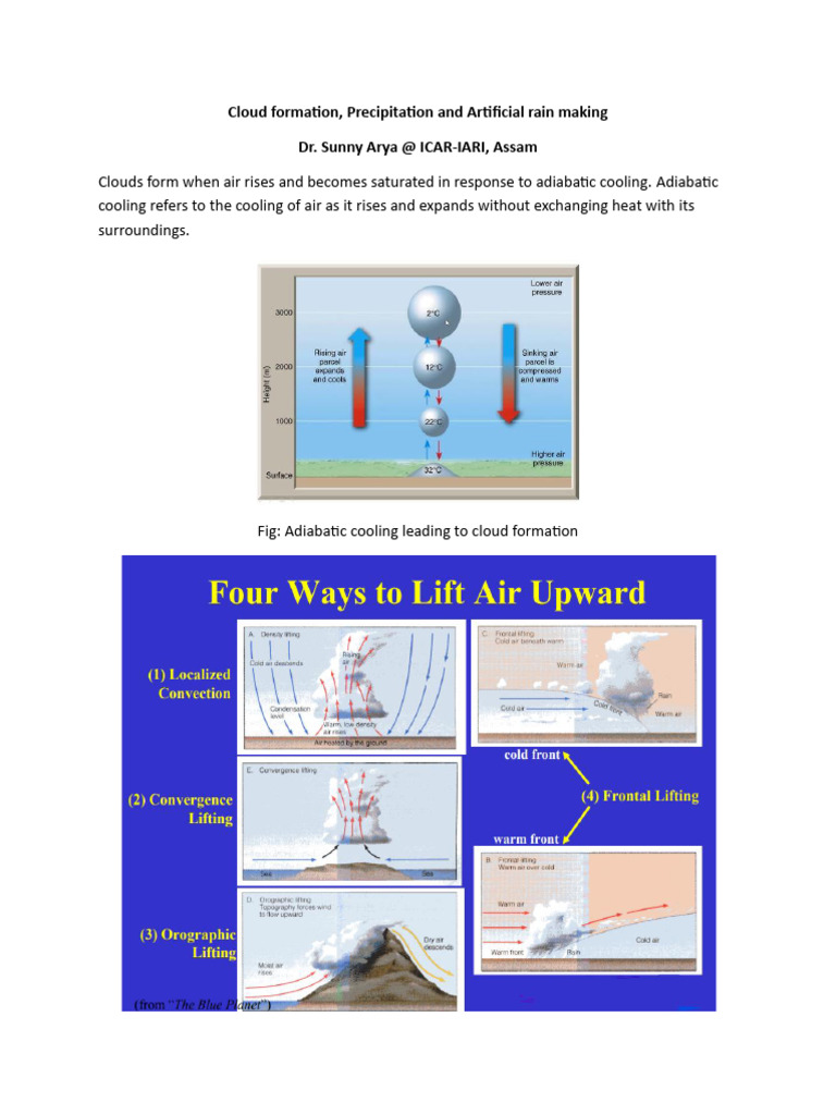 Cloud Formation and Atrtificial Rainmaking | PDF | Precipitation | Cloud