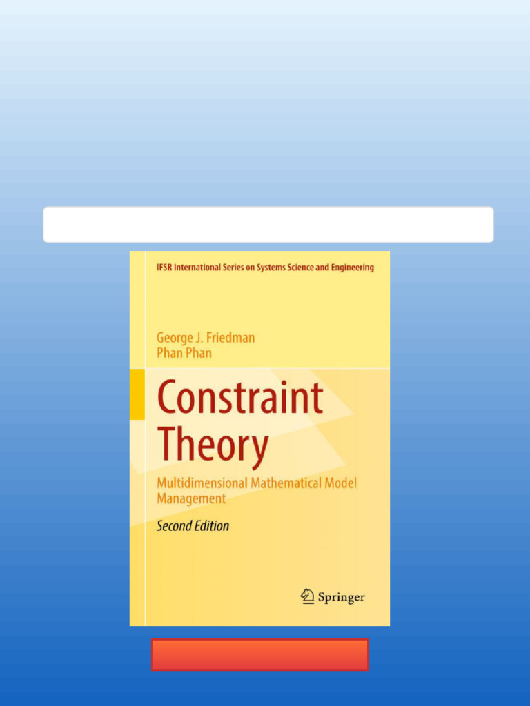 Constraint Theory Multidimensional Mathematical Model Management Second ...