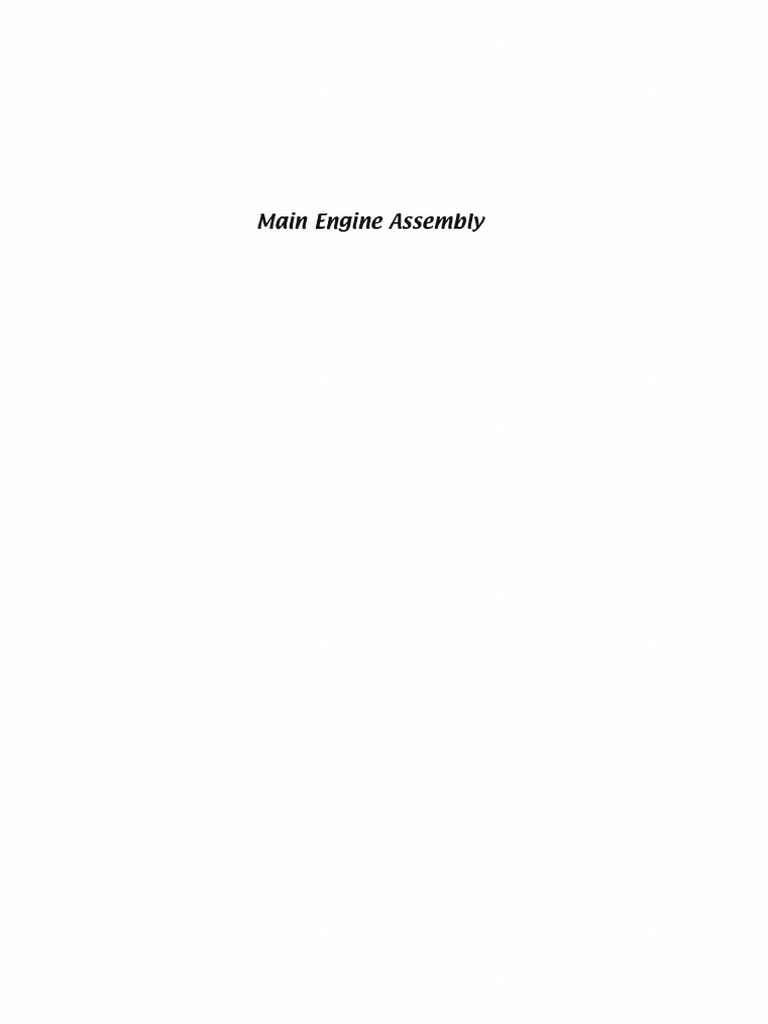 2 - Main Engine Assembly 1 | PDF | Bearing (Mechanical) | Engines