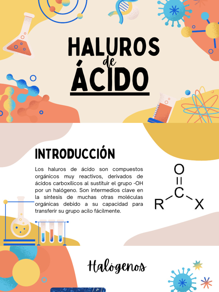 Nomenclatura de Haluros de Ácido y Demas | PDF | Ácido | Ácido carboxílico
