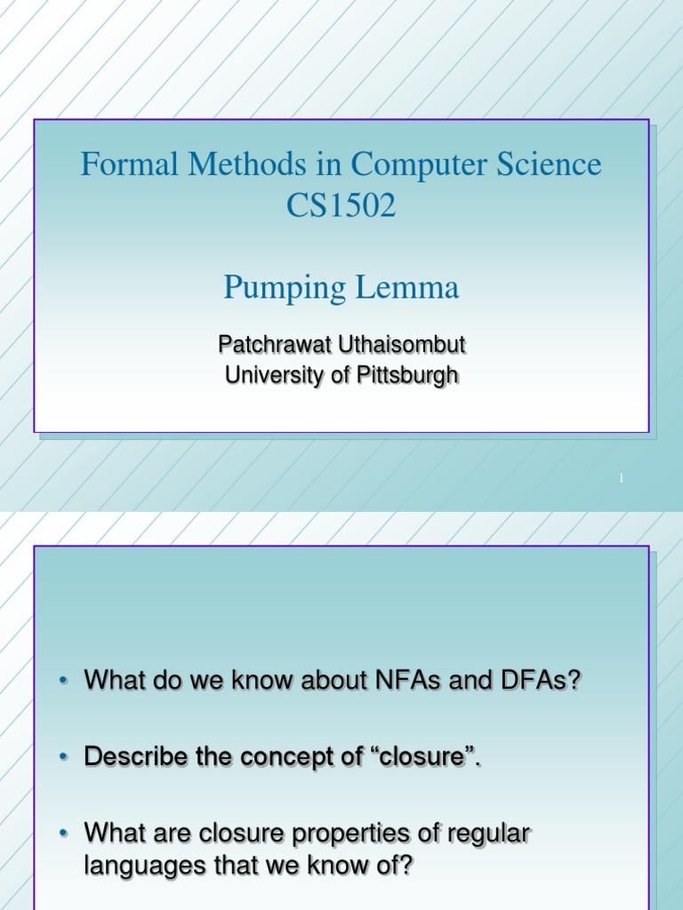 An Introduction to the Pumping Lemma for Proving Non-Regularity | PDF | Theory Of Computation ...